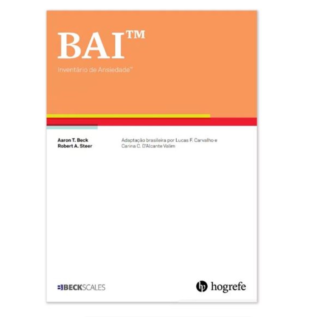 BAI - Inventário de Ansiedade de Beck - Kit completo